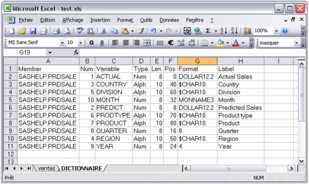 L'export de SAS vers Excel expliqué à ma fille - OD-Datamining